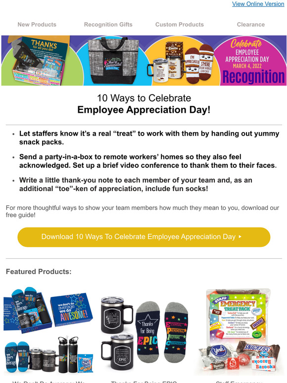 Positive Promotions: Ten Ways to Celebrate Employee Appreciation Day ...