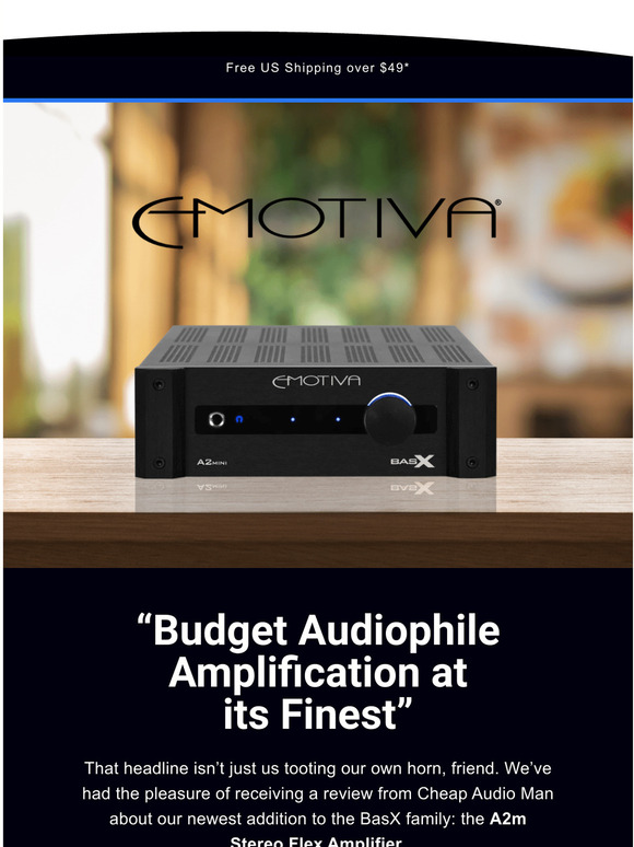 Emotiva: Cheap Audio Man reviews our newest BasX A2m Amp | Milled
