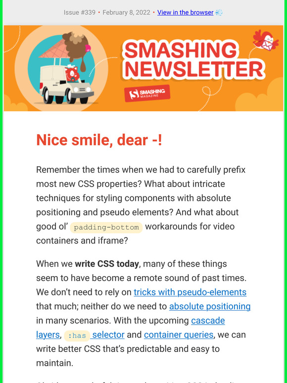 Smashing Magazine 339 Modern Css Techniques Milled