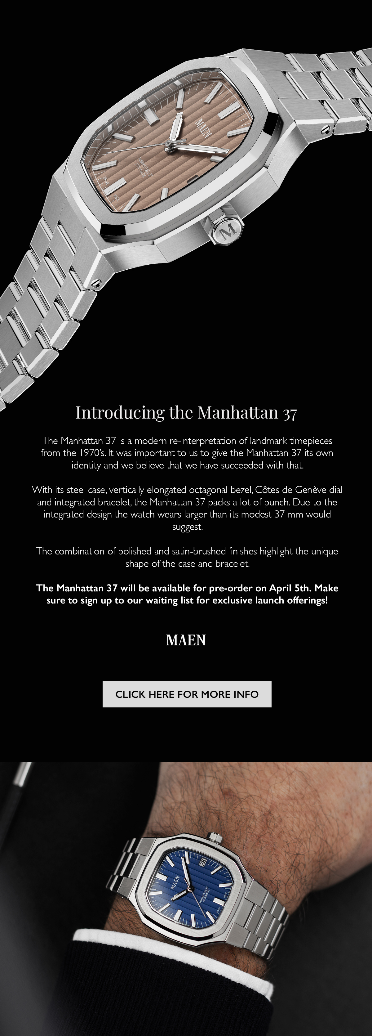 MAEN Watches: Introducing the Manhattan 37 | Milled