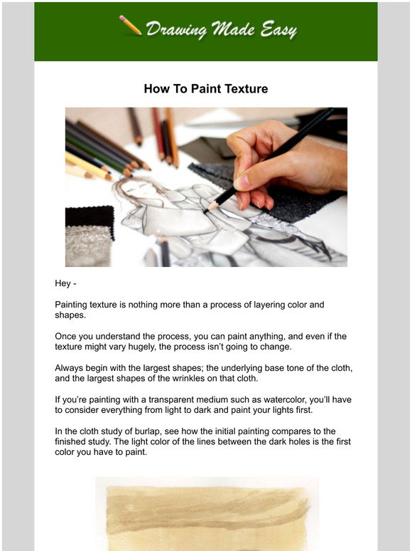 Drawing Made Easy: How To Paint Texture | Milled