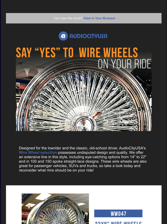 AudioCity: GET LOW with These Wire Wheels from AudioCityUSA! | Milled