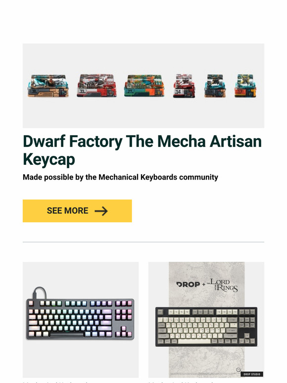 Drop: Dwarf Factory The Mecha Artisan Keycap, Artifact Bloom Series ...