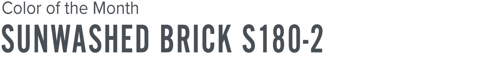 Behr: Color of the Month: Sunwashed Brick S180-2 | Milled