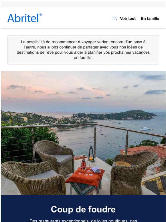 Abritel FR Email Newsletters: Shop Sales, Discounts, and Coupon Codes