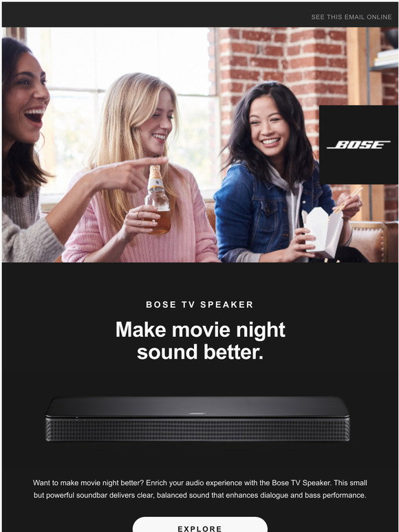Bose: Have the best movie night with the Bose TV Speaker | Milled