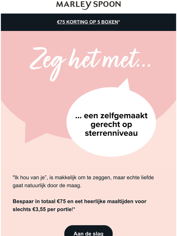 Marley Spoon: Rozen zijn rood, viooltjes zijn blauw, dit is ons cadeau ...