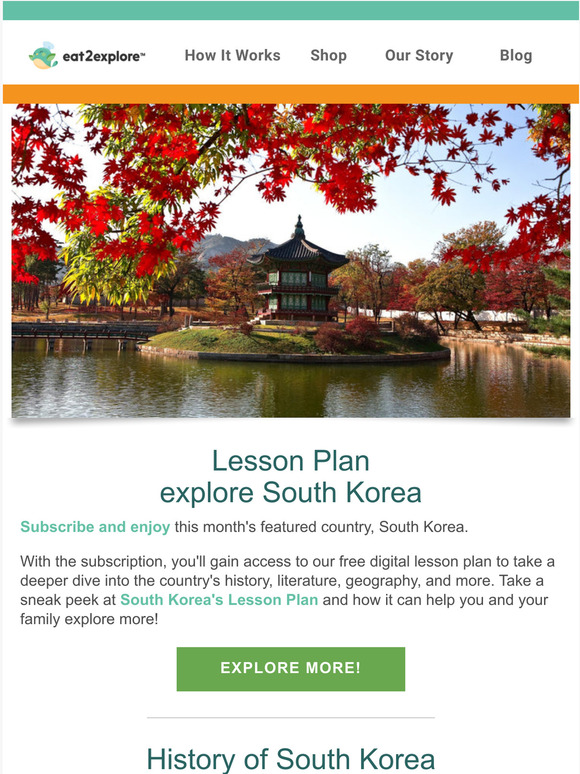 eat2explore: South Korea Lesson Plan | Milled