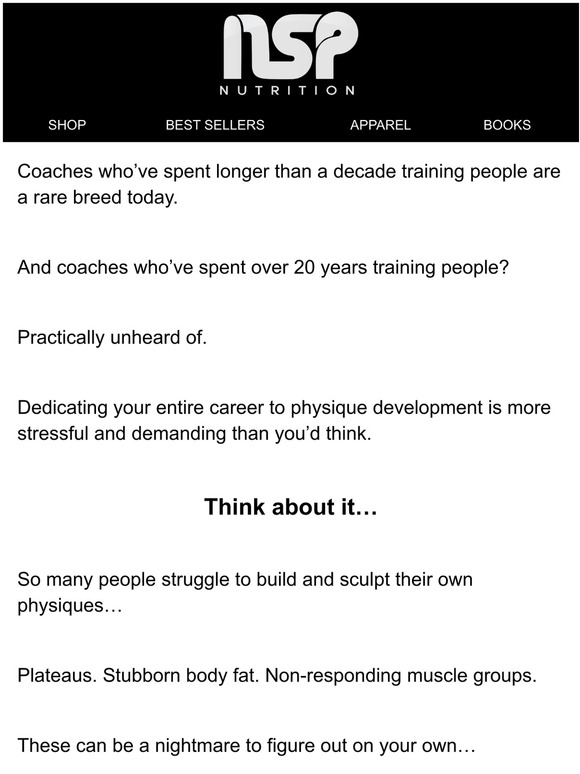 NSP Nutrition: The greatest training manual ever written | Milled