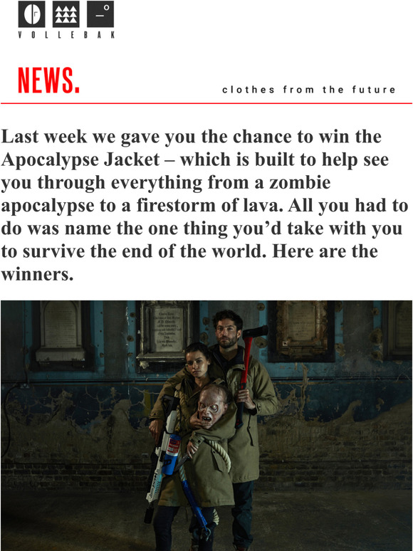 Vollebak: Meet the Apocalypse winners | Milled