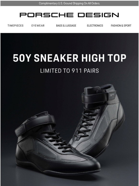 Porsche Design: 50Y Limited Edition High-Top Sneaker | Milled