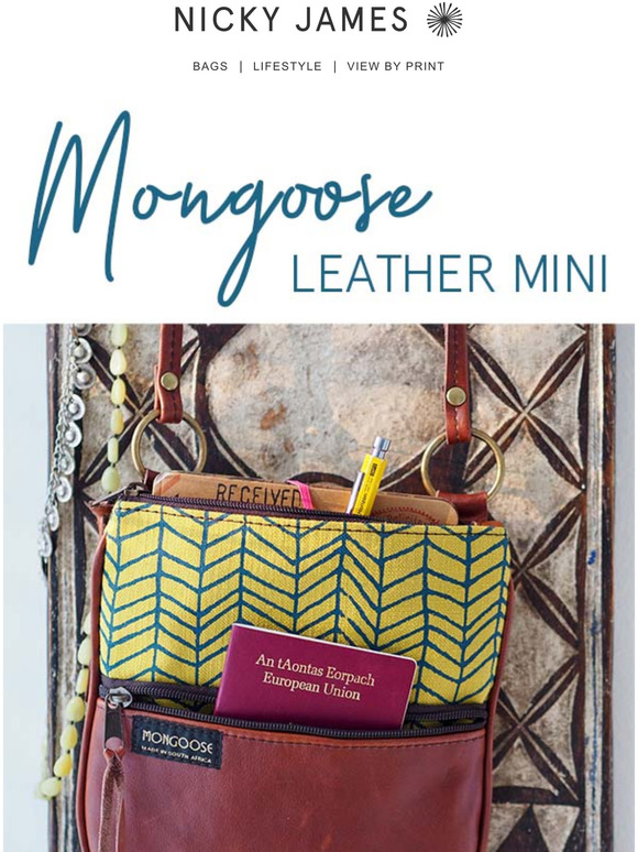 Nicky James: Mongoose Leather Mini Crossbody Style Bags | Milled