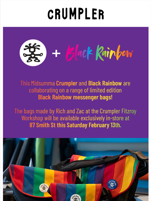 Crumpler: Crumpler x Black Rainbow limited edition rainbow messenger ...