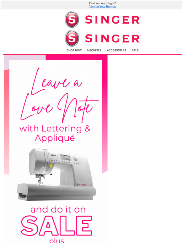Singer: sending you love letters & a SALE | Milled