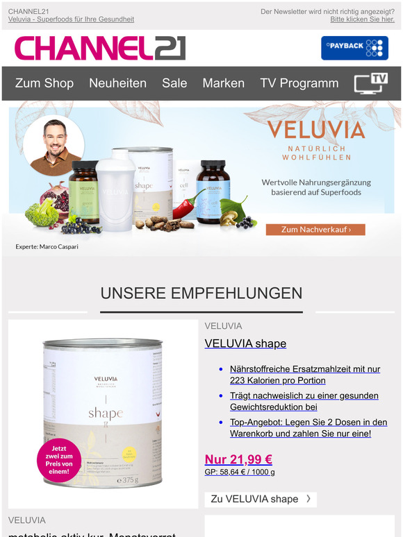CHANNEL21: Letzte Chance: Die Bestseller von Veluvia heute noch zum ...