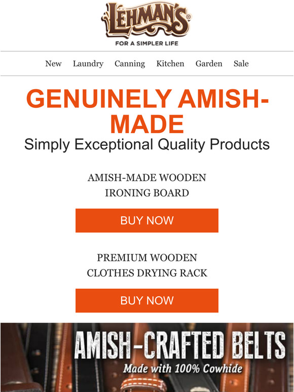 Lehman's: Genuinely Amish-Made Simply Exceptional Quality Products | Milled