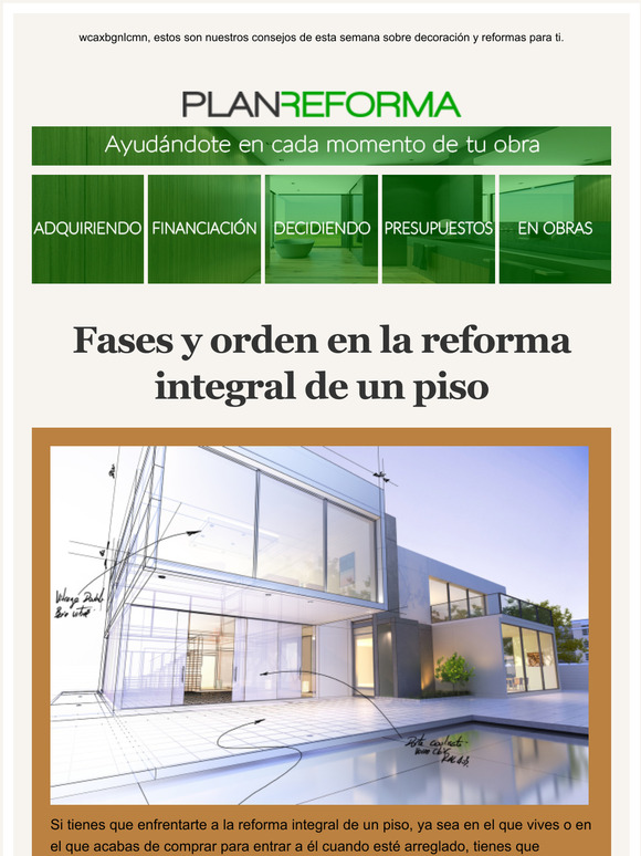Plan Reforma: Fases y orden en la reforma integral | Consejos para tu ...