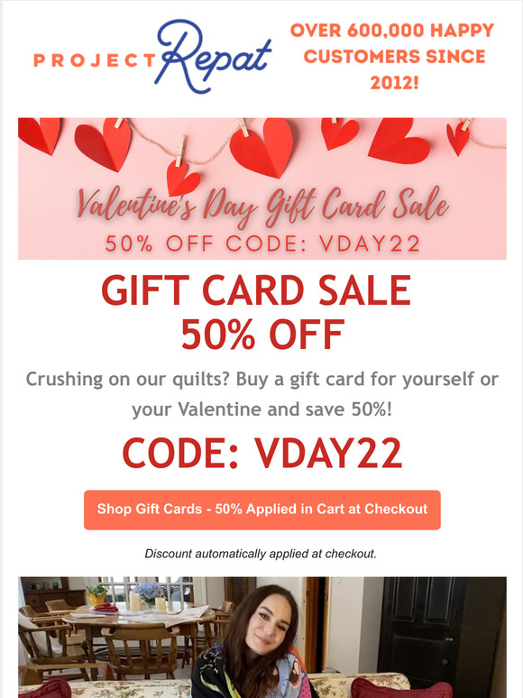 Project Repat: Project Repat 50% Off Sale: Share with Your Valentine ...