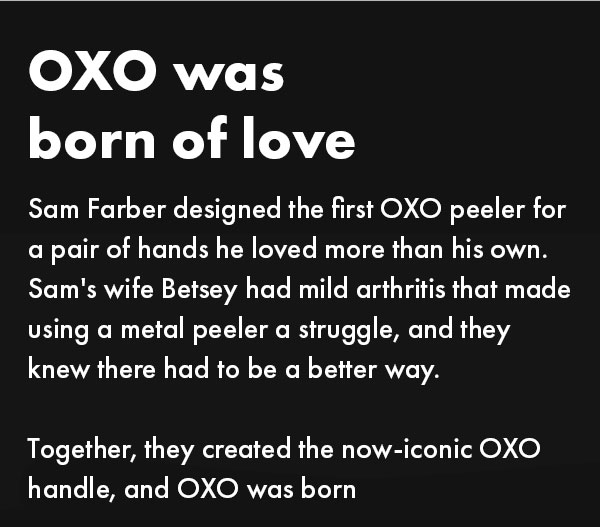 OXO: OXO's origin story is a love story | Milled