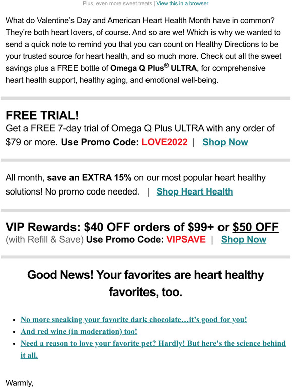 Healthy Directions LLC: Our gift to you: FREE Omega Q Plus ULTRA with ...