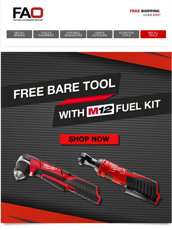 Factory Authorized Outlet: Free Milwaukee Bare Tool w/ This Kit! | Milled