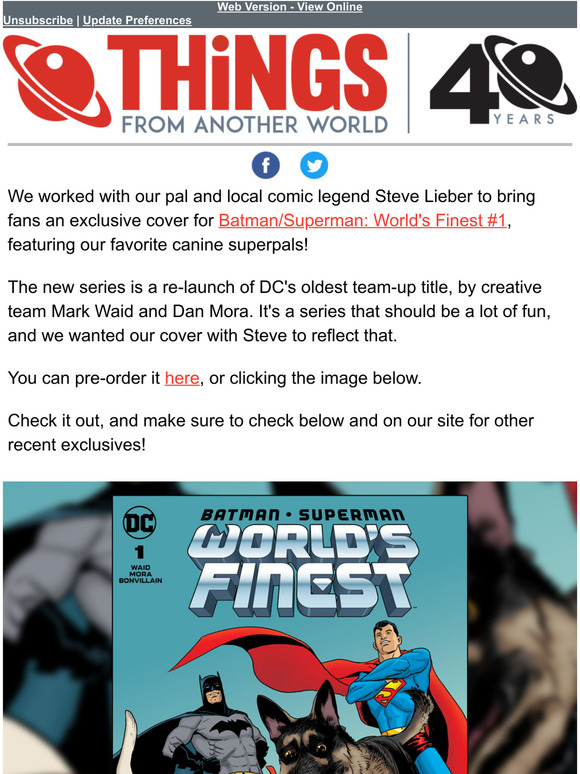 Things From Another World: Batman/Superman: World's Finest #1 by Steve ...