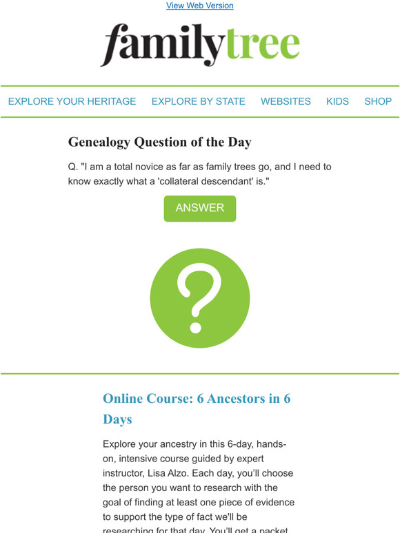 Family Tree Magazine: What is a Collateral Relative and Why Do They ...