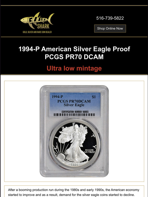 Bullion Shark: The rarest Silver Eagle is back! | Milled