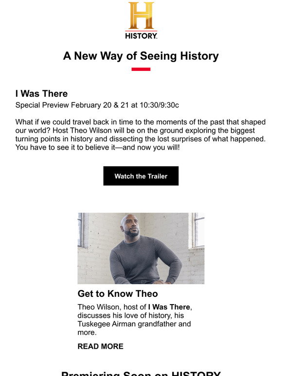History Channel Shop: New Series Coming Soon: I Was There | Milled