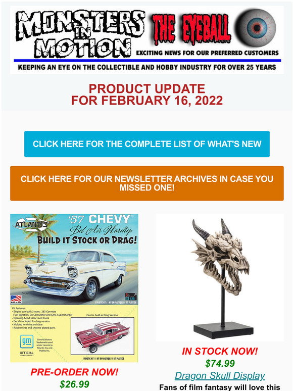 Monsters in Motion: More Rare Only 1 Available Items and more... | Milled