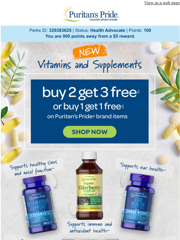 Puritan's Pride: Buy 2 Get 3 Free + new items added | Milled