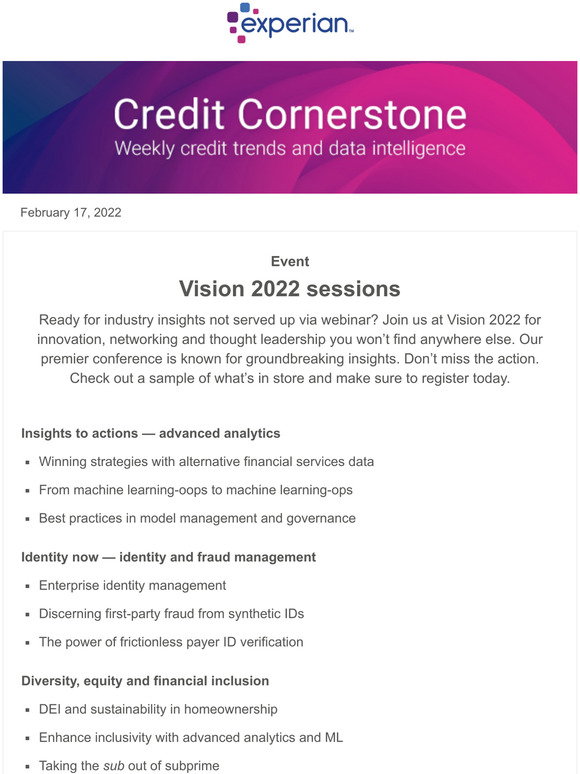 Experian: Heres what to expect at Vision 2022 | Milled