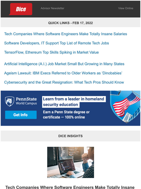 Dice: Tech Companies Where Software Engineers Make Totally Insane ...