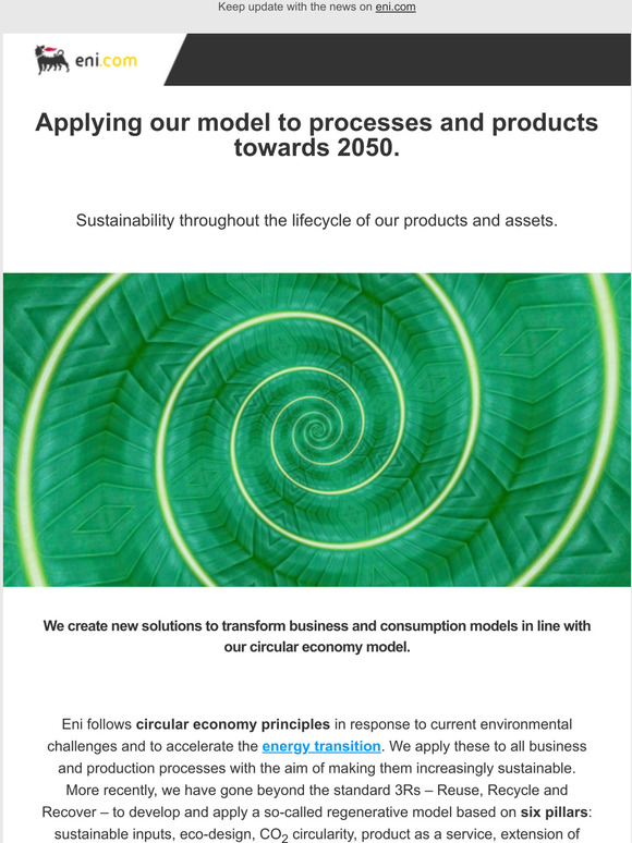 Eni: The circular economy beyond the 3Rs | Milled