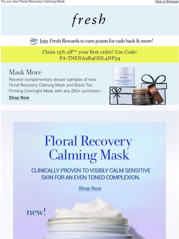 Fresh: A mask to calm & smooth skin | Milled