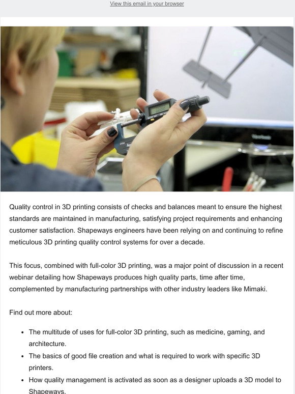 Shapeways: The importance of quality control in full-color 3D printing ...