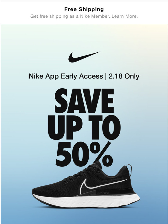 NIKE: Early access up to 50% off starts now | Milled