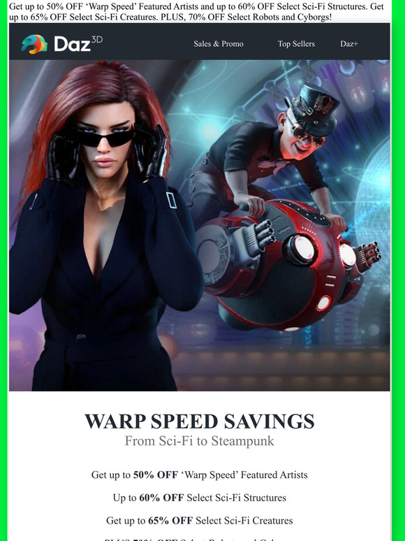 DAZ 3D: Warp Speed Savings - From Sci-Fi to Steampunk | Milled