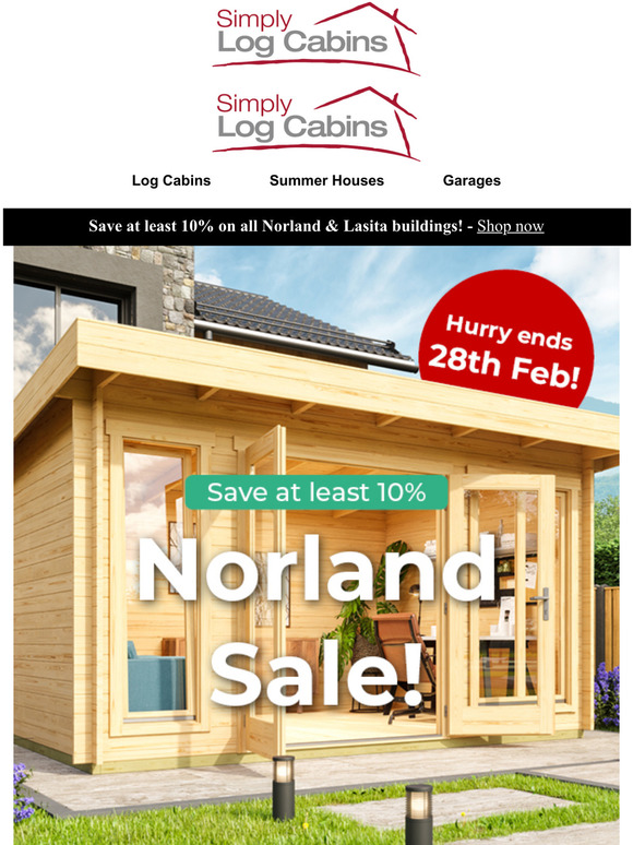 Simply Log Cabins: Save now on our best selling Norland range | Milled