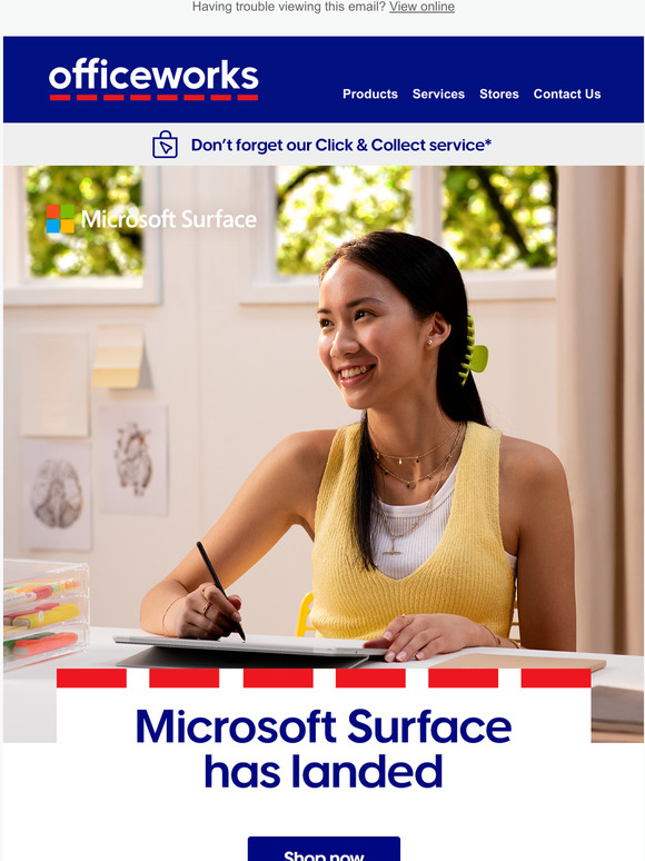 Officeworks: Microsoft Surface has landed | Milled