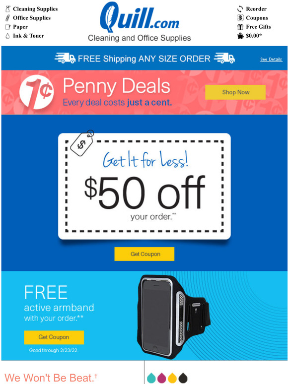 Quill: PENNY DEALS ARE HERE>> Plus $50 Off and BONUS Coupons! | Milled