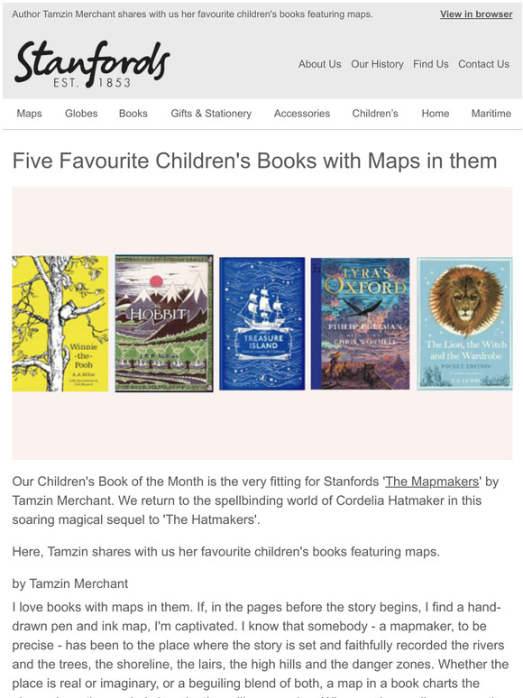 Stanfords: 5 Favourite Children's Books with Maps in them | Milled
