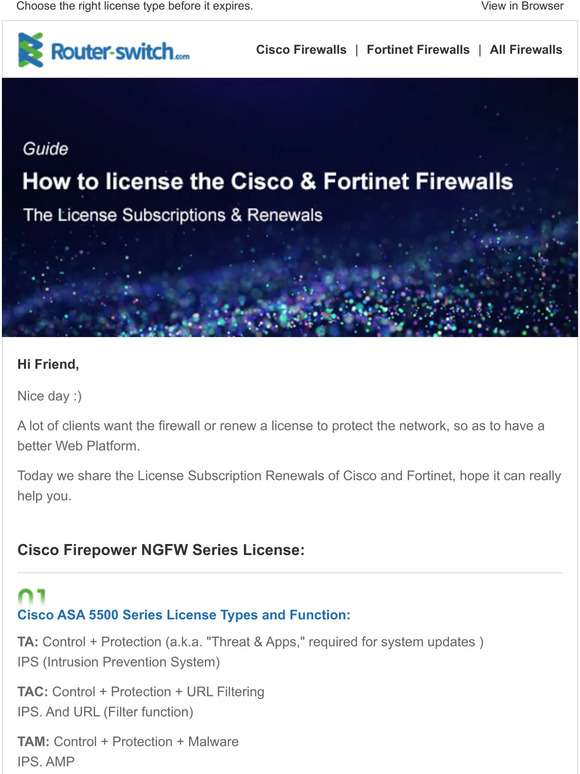 Router Switch: Guide to Renew the Cisco & Fortinet License | Milled