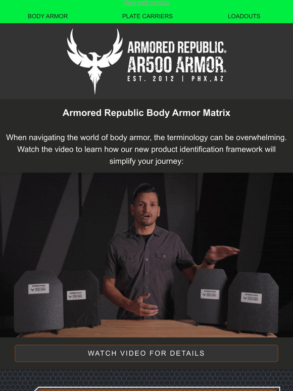 ar500armor: [VIDEO] New Body Armor Matrix Explained... | Milled