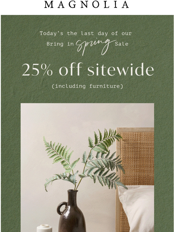 Magnolia Email Newsletters: Shop Sales, Discounts, and Coupon Codes