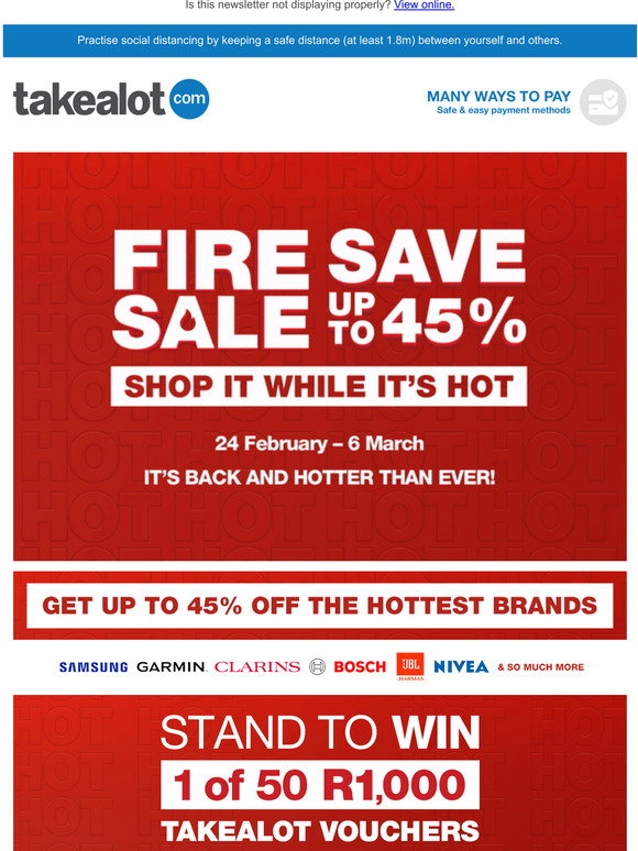 Takealot: The takealot.com FIRE SALE - back and HOTTER than ever! Find ...