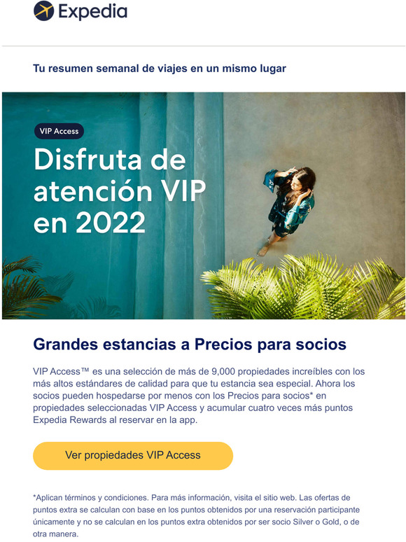 Expedia: La mejor escapada 2022 en una propiedad VIP Access | Milled