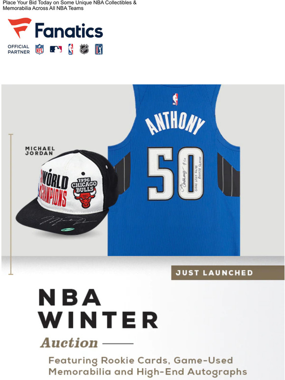 Fanatics: Breaking News: 2022 NBA Winter Auction is now OPEN! | Milled