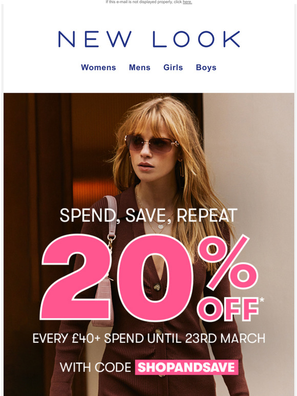 New Look Email Newsletters: Shop Sales, Discounts, and Coupon Codes
