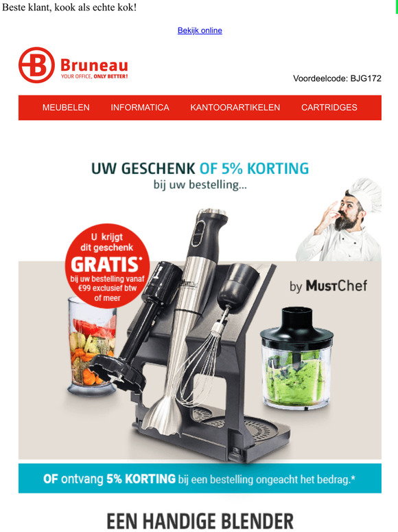 JM Bruneau: Deze Must Chef blender en zijn accessoires bij uw ...